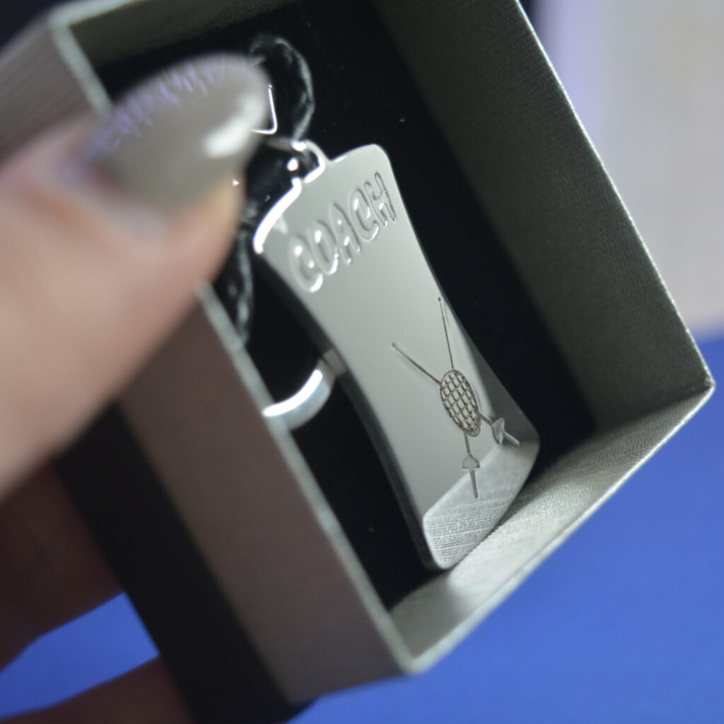 Stainless steel Fencing Keychain FEN07 – Winners Jewerly